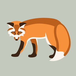 Fox face flat style Royalty Free Vector Image - VectorStock