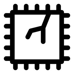 Hardware failure due to a broken chip Royalty Free Vector