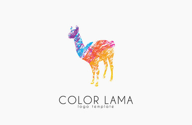 Lama logo color design creative Royalty Free Vector Image