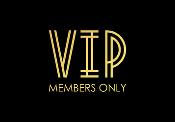 Vip members-only elegant emblem design template Vector Image