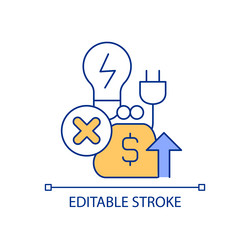 Energy efficiency program rgb color icon Vector Image