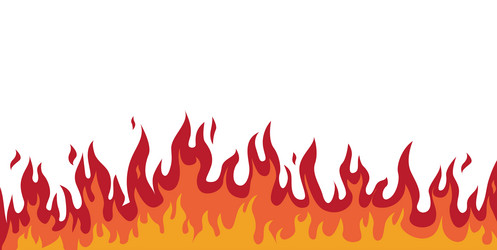 Cartoon fire and burning flames set Royalty Free Vector