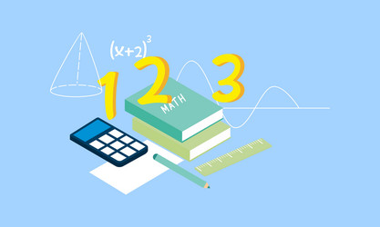 Cartoon maths elements background Royalty Free Vector Image