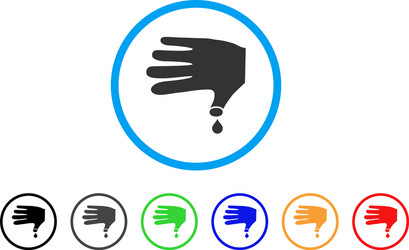 Hand wound flat icon Royalty Free Vector Image