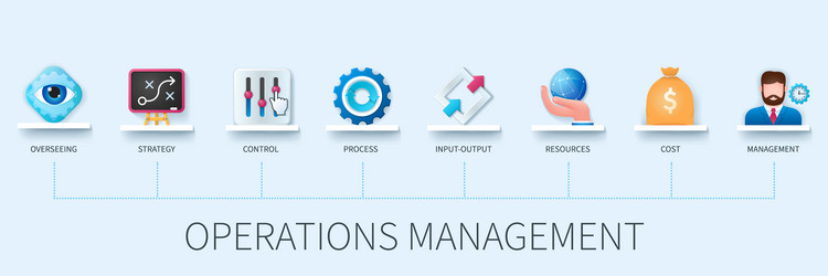 Operations management concept with icons Vector Image