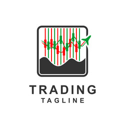 Trading logo with circle concept Royalty Free Vector Image