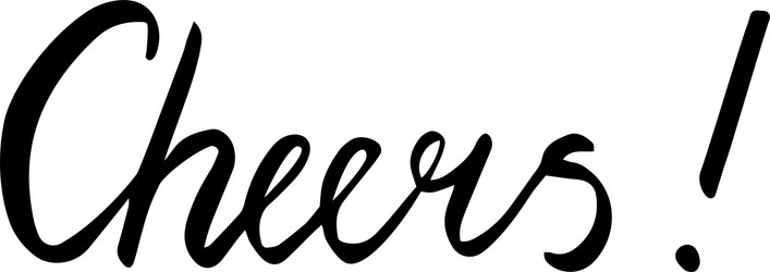 Cheers Calligraphy Handwritten Vector Images (over 1,100)