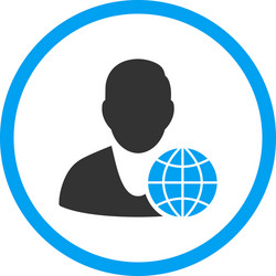 International manager icon Royalty Free Vector Image