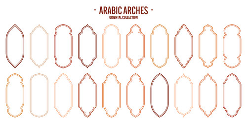 Islamic frames oriental style objects arabic Vector Image
