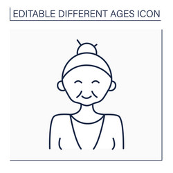 Late adulthood glyph icon Royalty Free Vector Image