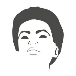 Young afro american woman face front view elegant Vector Image