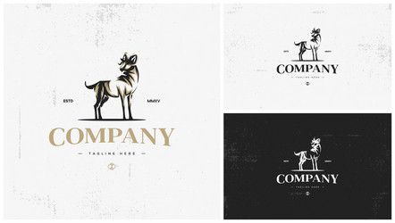 Classic goat logo with plush vintage retro details