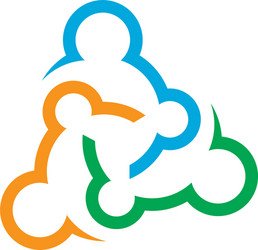 Collection people icons in circle Royalty Free Vector Image