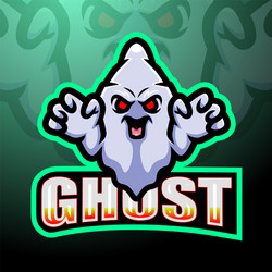 Ghost gaming mascot esport logo design Royalty Free Vector