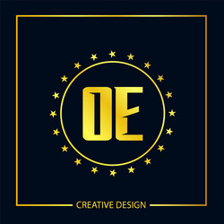Initial letter oe logo template design Royalty Free Vector