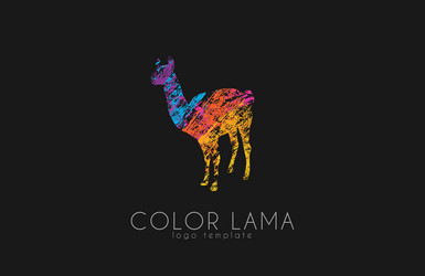 Lama logo color logo design creative logo Vector Image