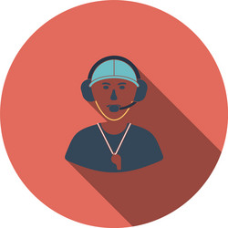 American football coach icon Royalty Free Vector Image