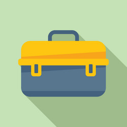 Bike toolbox icon flat fix service Royalty Free Vector Image