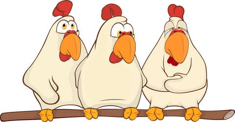 Cute animals making sounds set adorable hen Vector Image