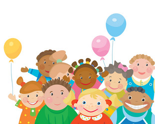 Happy kids Royalty Free Vector Image - VectorStock