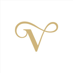 Golden beauty initial letter f Royalty Free Vector Image
