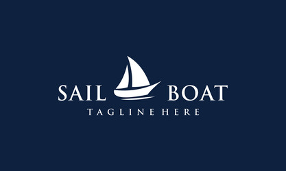 Simple modern boat yacht mainsail intersect Vector Image