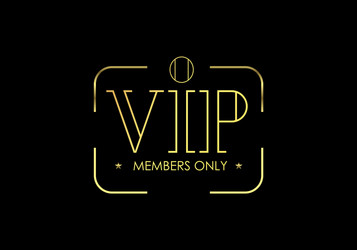 Vip members-only elegant emblem design template Vector Image