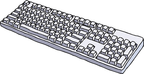 Cartoon image of keyboard icon Royalty Free Vector Image