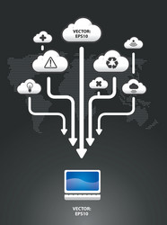 Cloud graph Royalty Free Vector Image - VectorStock