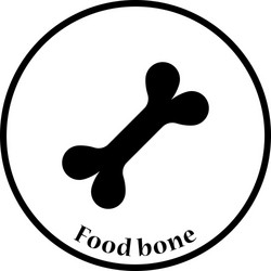 Dog food snack bone icon simple animal Royalty Free Vector