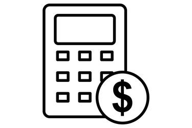Financial calculations icon calculator Royalty Free Vector