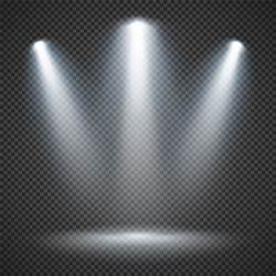 Concert stage with spot light lighting show Vector Image