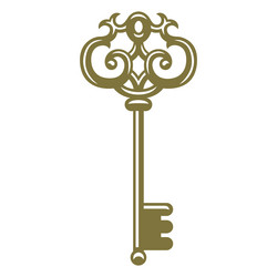 Antique ornate key Royalty Free Vector Image - VectorStock