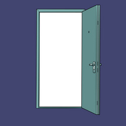 Many open doors template Royalty Free Vector Image