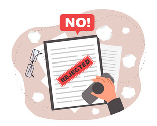 Rejected document concept Royalty Free Vector Image