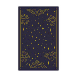 Tarot aesthetic golden card magic design Vector Image