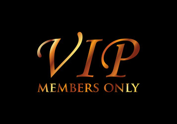 Vip members-only elegant emblem design template Vector Image