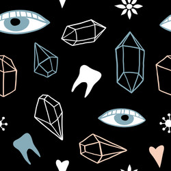 Witch magic seamless pattern Royalty Free Vector Image