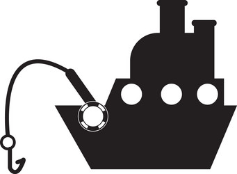 Airboat icon on white background sign Royalty Free Vector