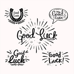 Good luck five quotes Royalty Free Vector Image