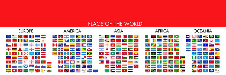 Flag rectangular shape Royalty Free Vector Image