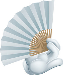 Red paper folding fan Royalty Free Vector Image