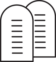 Ten commandments icon editable Royalty Free Vector Image