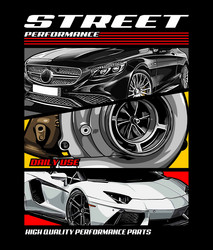 Turbo kit template for graphic design Royalty Free Vector