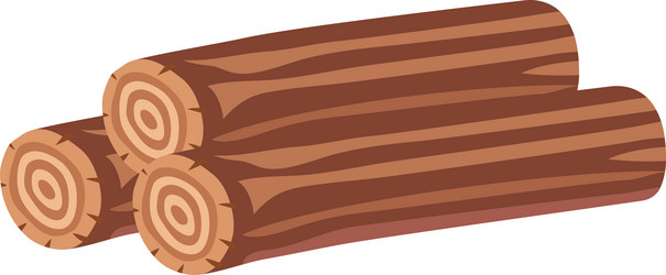 Wooden logs pile Royalty Free Vector Image - VectorStock