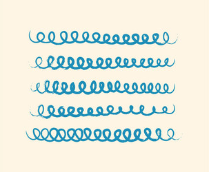 Blue sketch circles set Royalty Free Vector Image