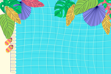 Flat design swimming pool background Royalty Free Vector
