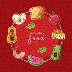 Appetizers lettering with food Royalty Free Vector Image