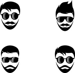Man face character symbol Royalty Free Vector Image
