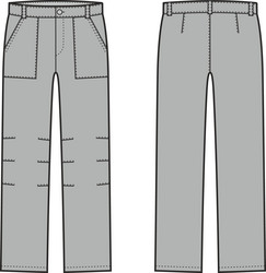 Mens work pants fashion cad Royalty Free Vector Image